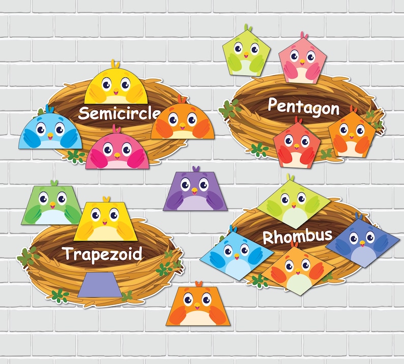 Birds Shapes Sorting Activity, 2D Shapes Center, Summer Busy Book Page ...