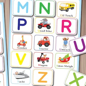 Alphabet Matching Game, ABC Printable Activity, Busy Book Pages ...