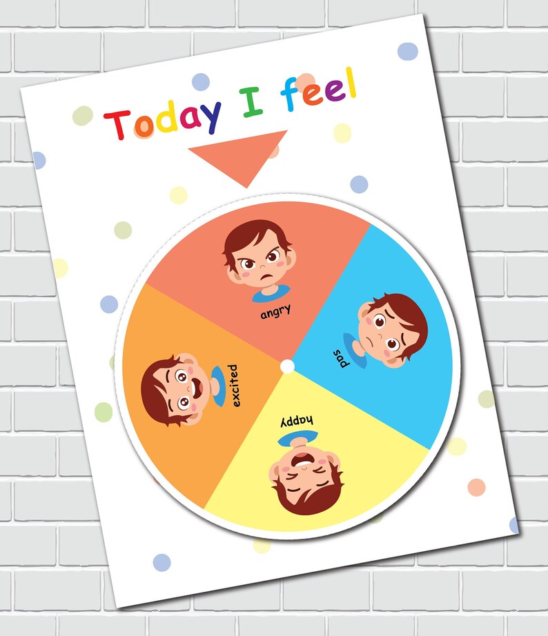 Emotions Wheel Printable Activity for Boys Kids Feelings - Etsy Canada