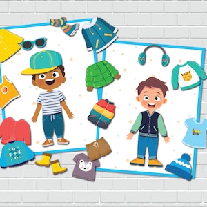 Dress up Printable Activity Four Seasons File Folder Games Toddler ...