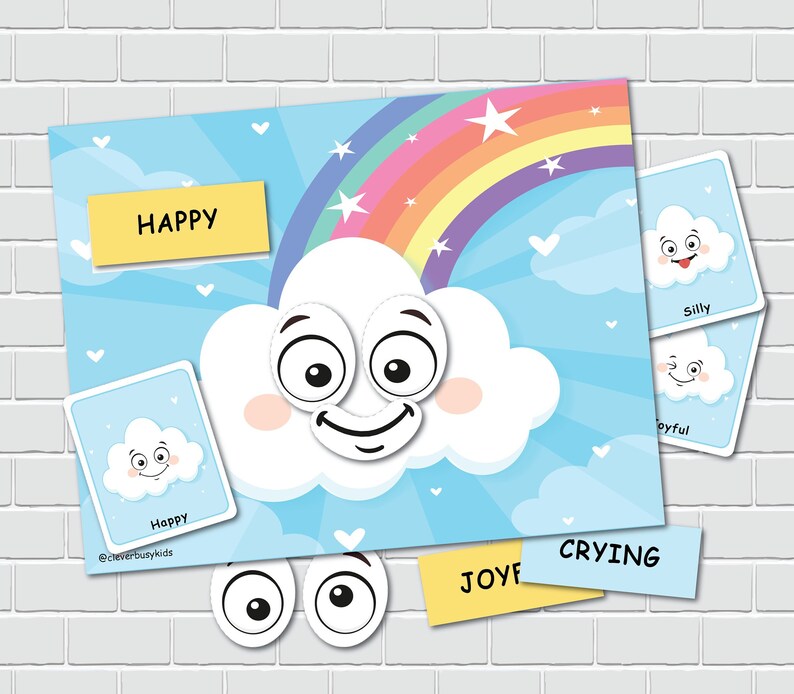 Emotions and Feelings Matching Game Rainbow Activity for - Etsy