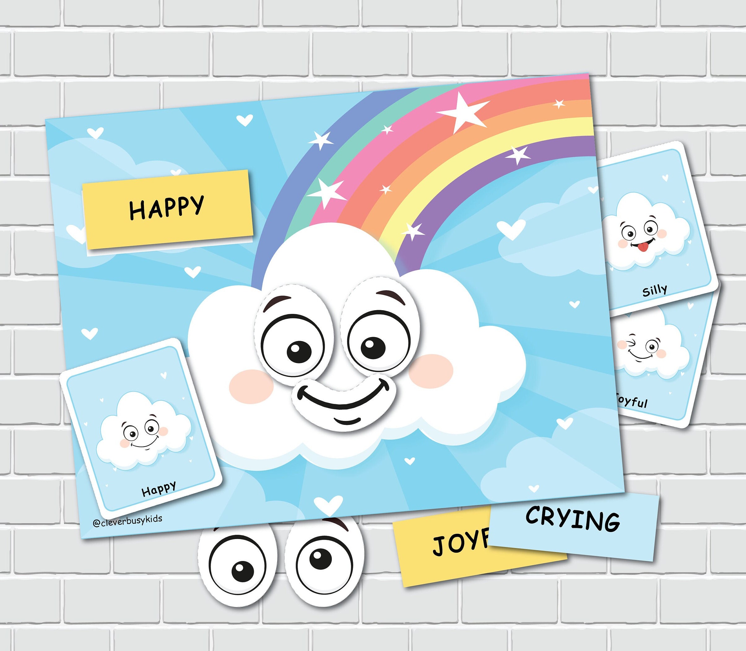 Emotions and Feelings Matching Game Rainbow Activity for - Etsy