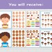 Boys Emotions Activity, Kids Feelings Matching Game, Personalized Busy ...