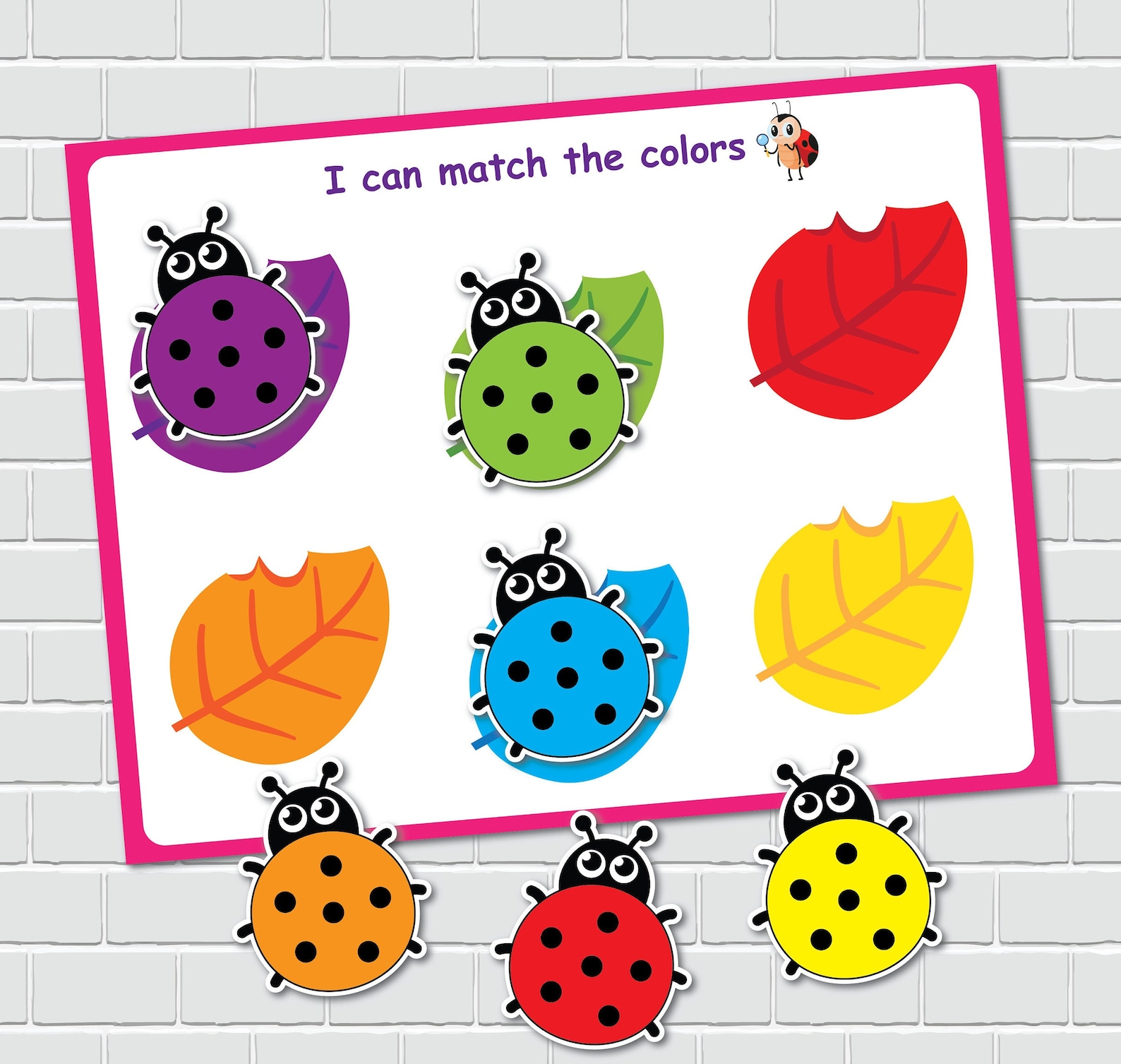 Ladybug Color Matching Activity, Toddler Printable, Montessori ...