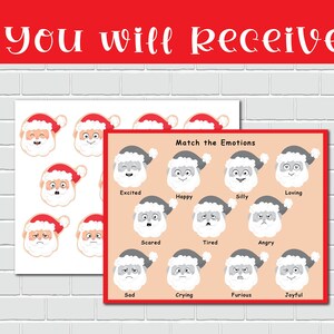 Christmas Feelings and Emotions Printable Activity. Toddler Busy Book ...