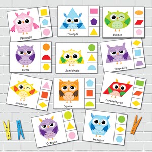2D Shapes Clip Cards, Shapes Busy Book, File Folder Games, Special ...