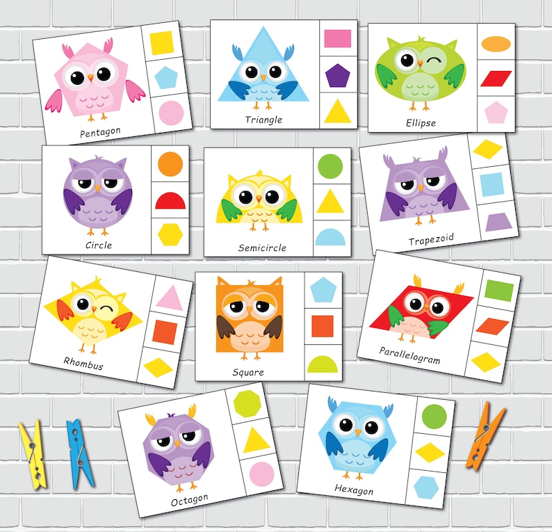 2D Shapes Clip Cards, Shapes Busy Book, File Folder Games, Special ...