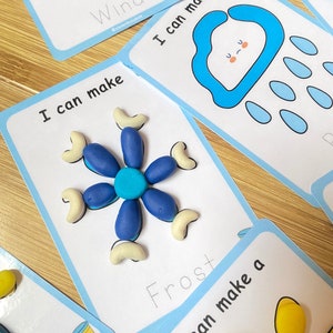 Weather Play Doh Mats, Printable Play Dough, Montessori Play Doh ...