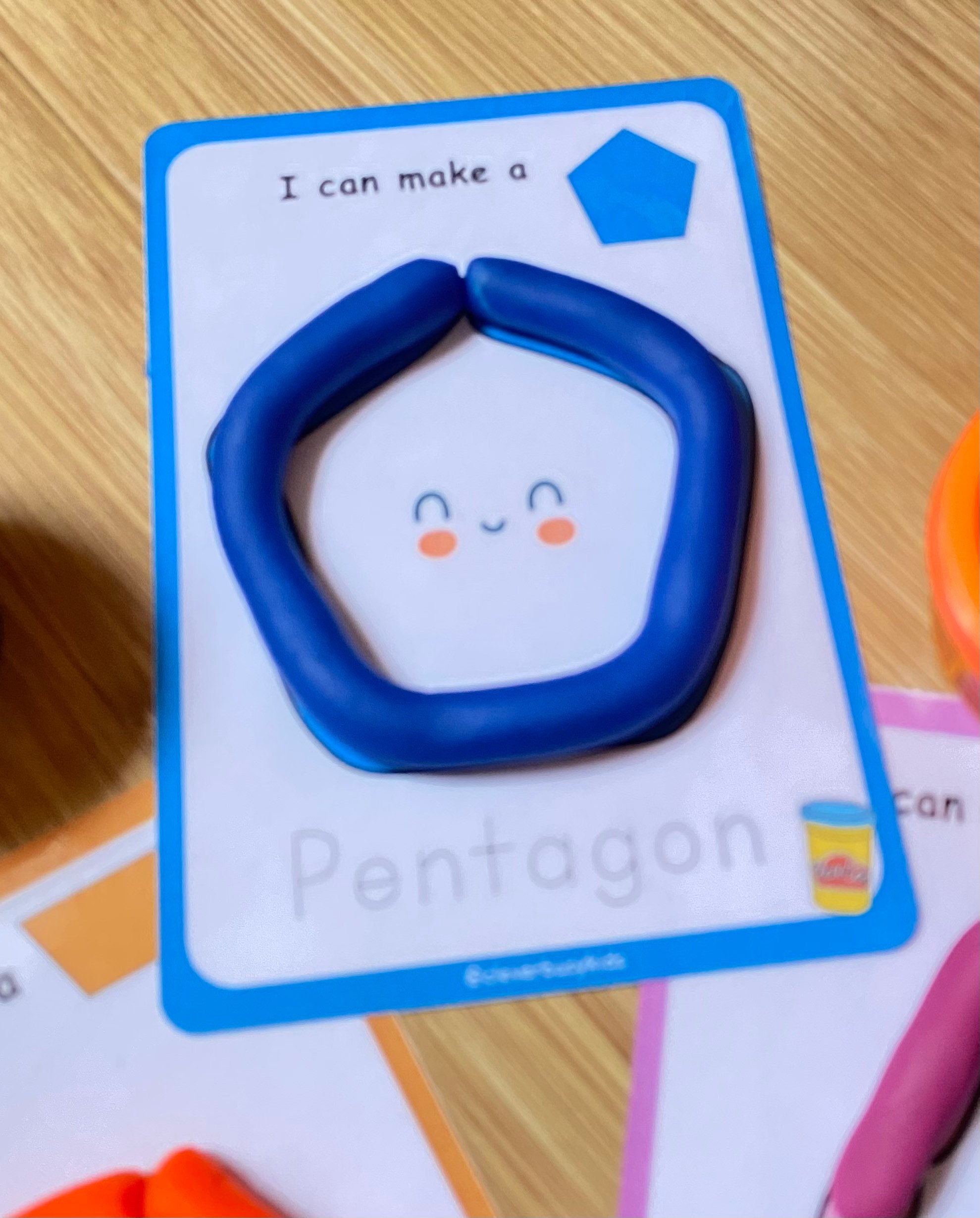 Shapes Play Dough Mats Printable Montessori Play Doh - Etsy