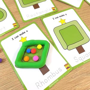 Christmas Tree Shapes Play Dough Mats, Printable Play Doh, Toddler ...