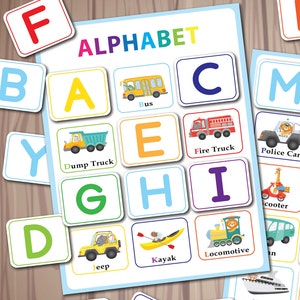 Alphabet Matching Game, ABC Printable Activity, Busy Book Pages ...
