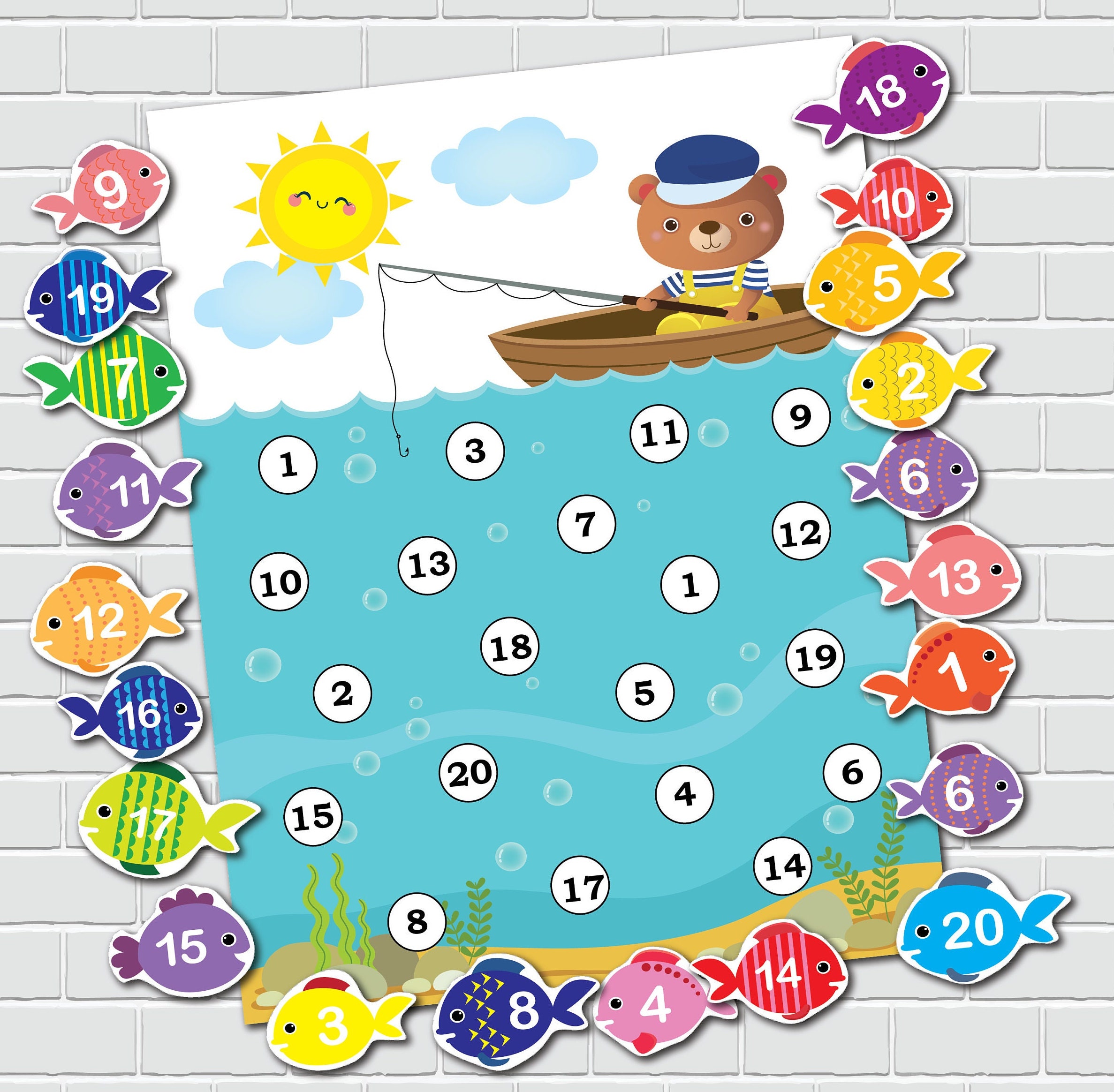 Counting Worksheet for Preschool Learning Math Busy Book Page - Etsy