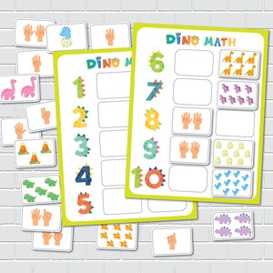 Dinosaur Counting Activity, Preschool Math, Homeschool Resource ...