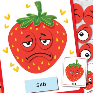 Emotions and Feelings Matching Game, Summer Activity for Kids, Autism ...