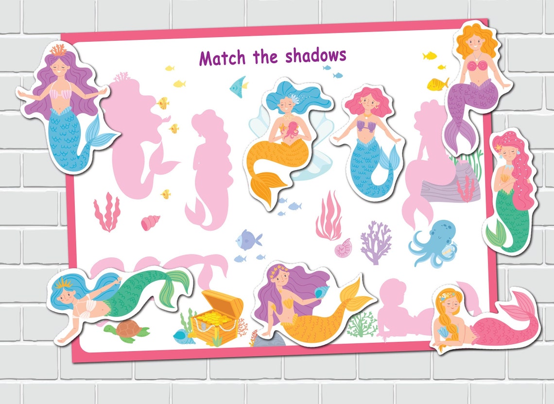 Mermaids Busy Book Pages Toddler Learning Binder Preschool - Etsy