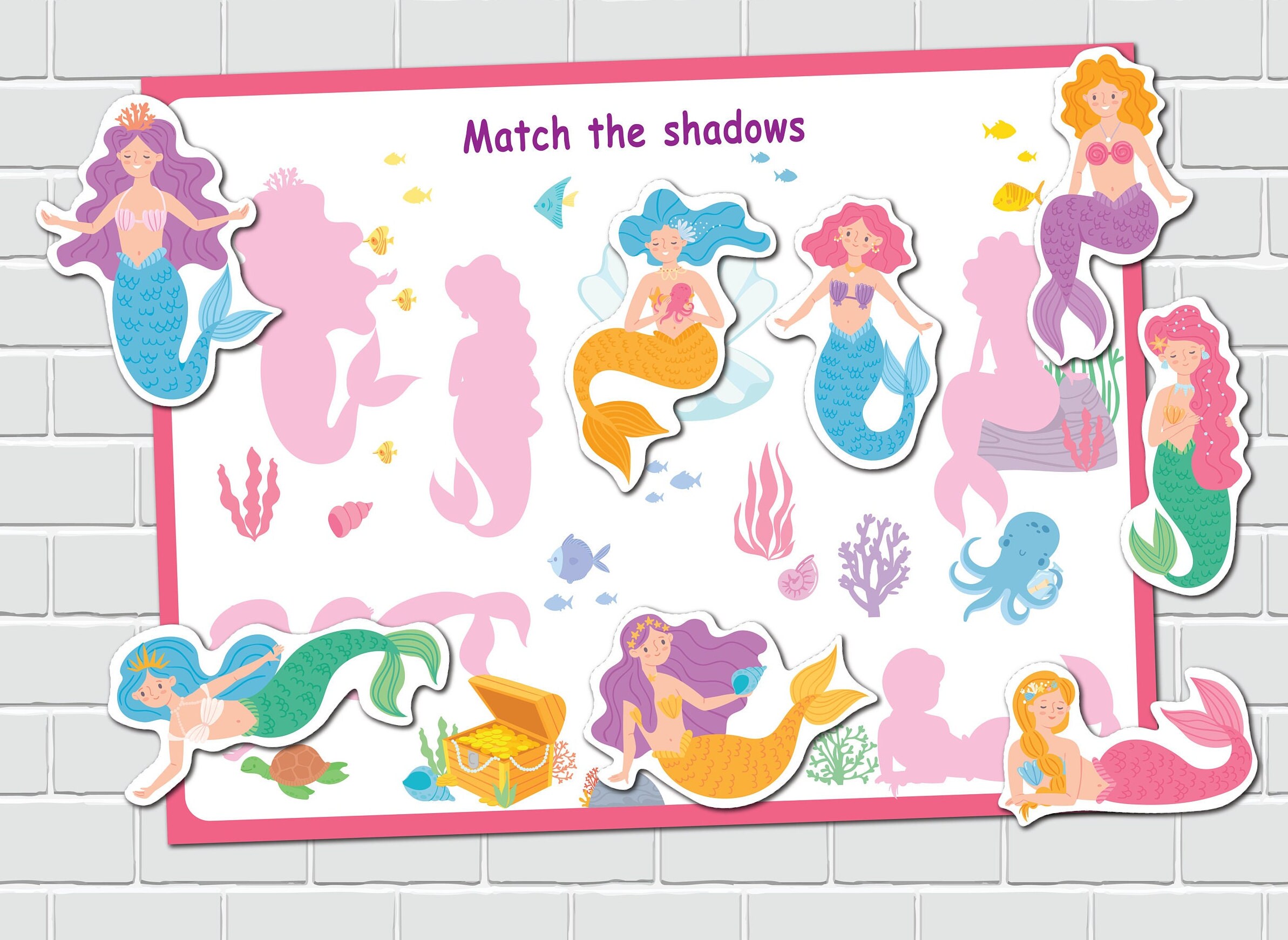 Mermaids Busy Book Pages Toddler Learning Binder Preschool - Etsy