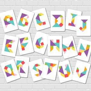Alphabet Tangrams, ABC Puzzle for Preschool and Kindergarten ...