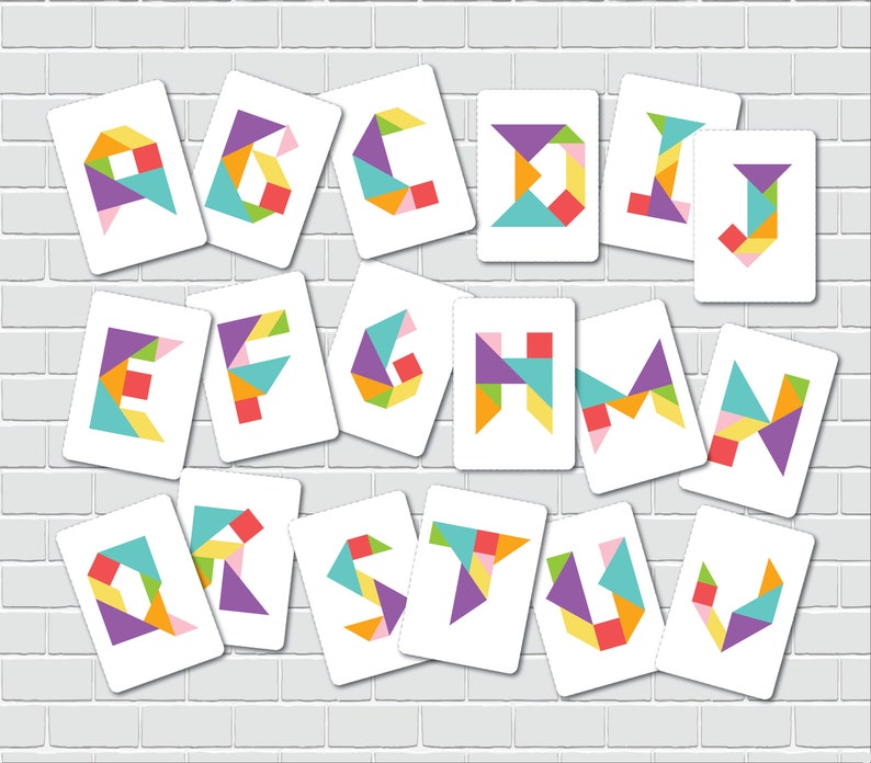 Alphabet Tangrams, ABC Puzzle for Preschool and Kindergarten ...