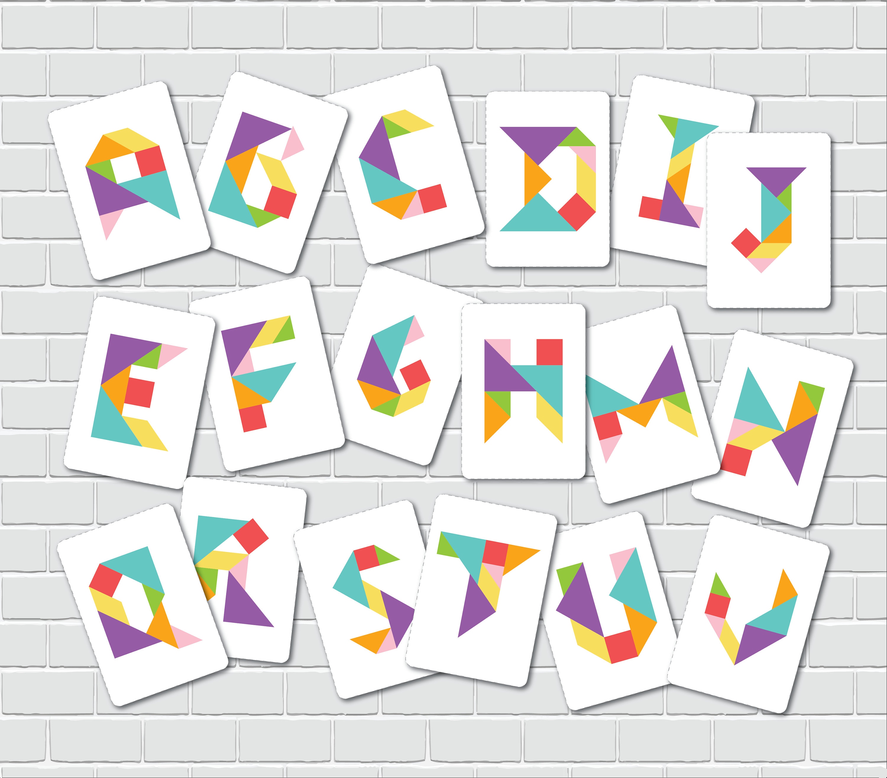 Alphabet Tangrams ABC Puzzle for Preschool and Kindergarten - Etsy