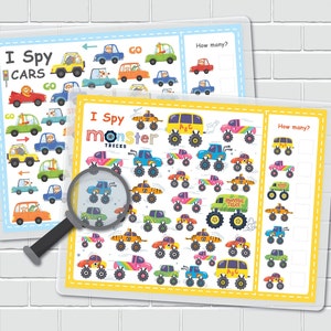 I Spy Activity Transportation Theme, Kids Look and Find Counting Game ...