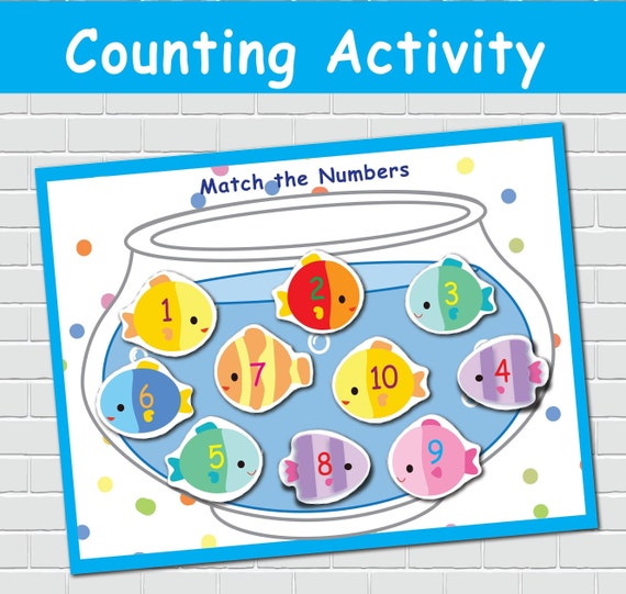 Toddler Counting Printable Activity Preschool Worksheets - Etsy