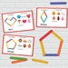 Popsicle Sticks Shapes Activity for Preschool and Kindergarten, Fine ...