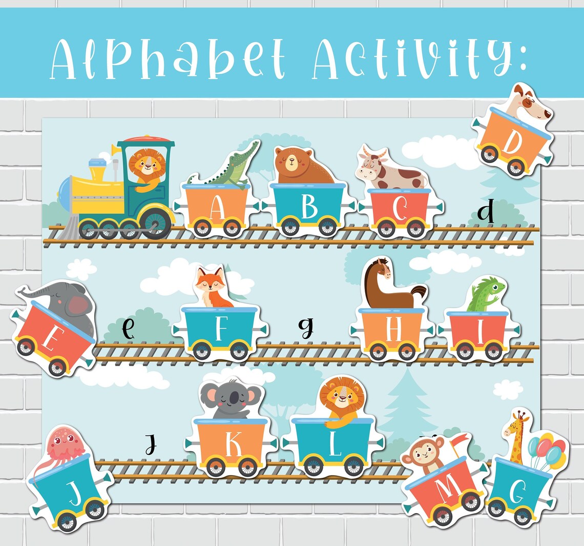 Train Alphabet Matching Preschool Worksheet Printable Activity | Etsy