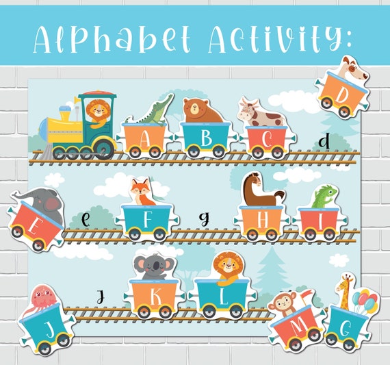 Train Alphabet Matching Preschool Worksheet Printable Activity | Etsy