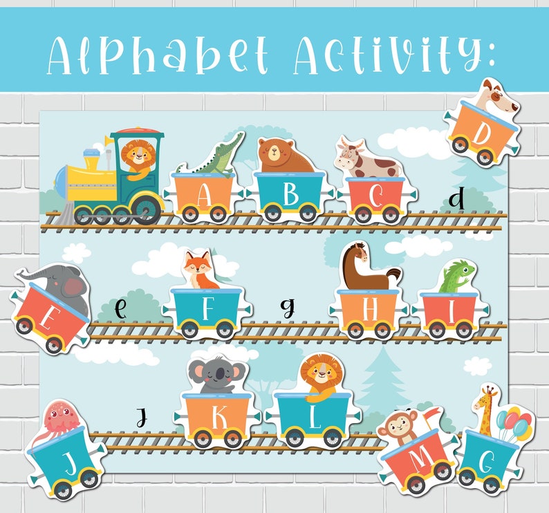 Train Alphabet Matching Preschool Worksheet Printable Activity | Etsy