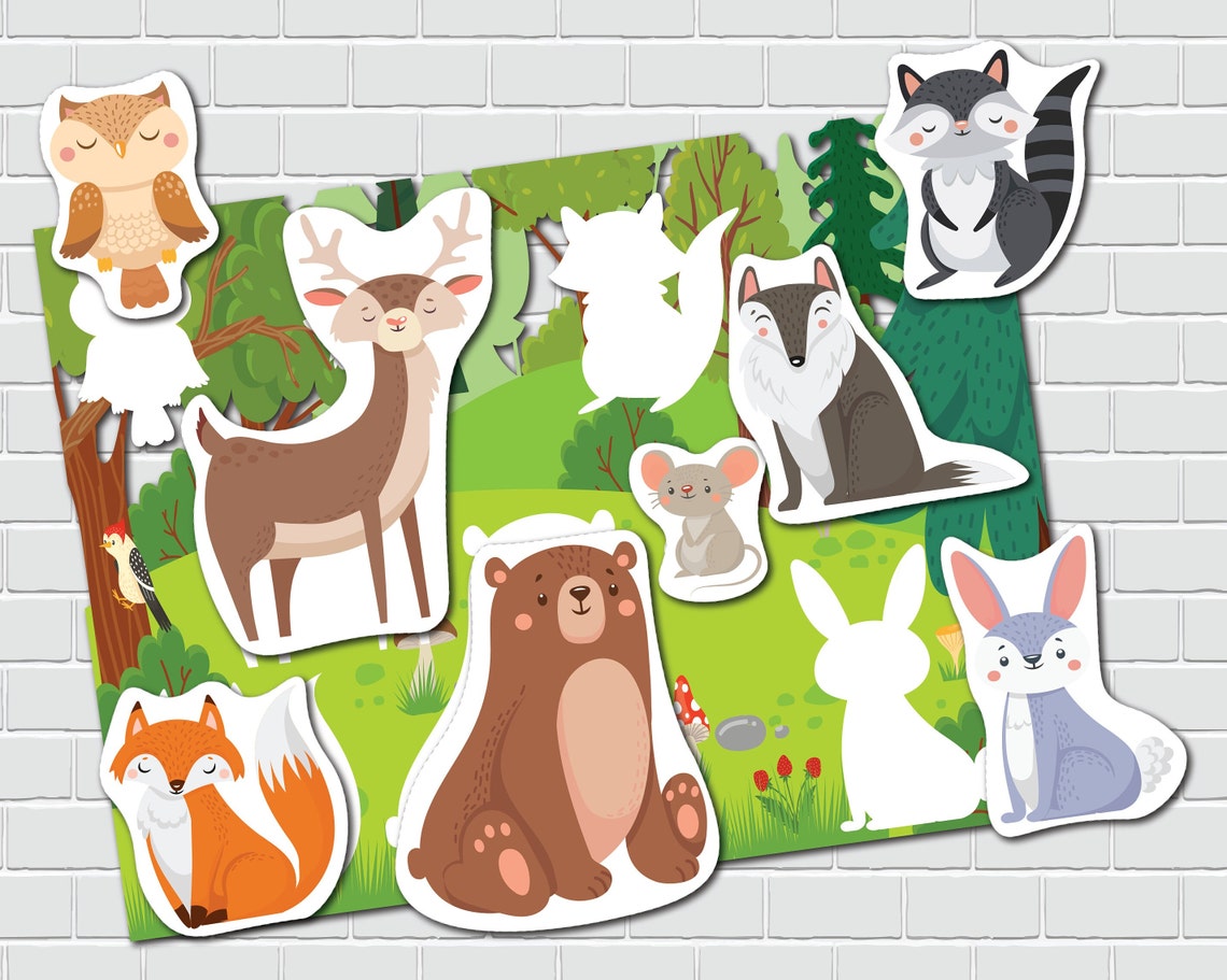 Animals Matching Activity Preschool Worksheets Toddler Busy - Etsy