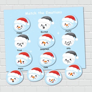 Snowman Emotions Activity for Kids, Preschool Printables, Toddler ...