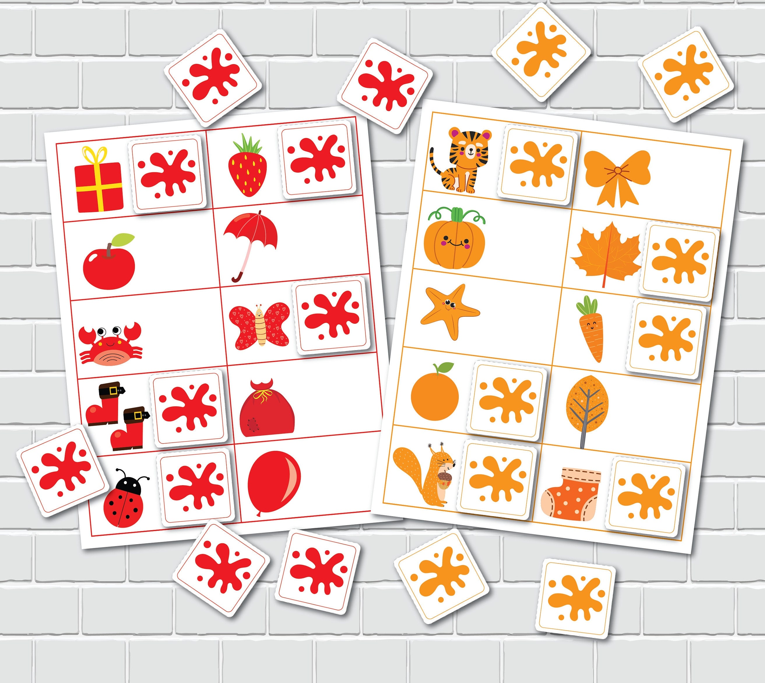 Errorless Colors Matching Games and Activities for Kids, File Folder ...