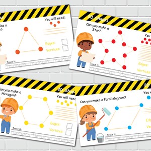 Toothpicks and Play Dough 2D Shapes Preschool Printable Activity ...