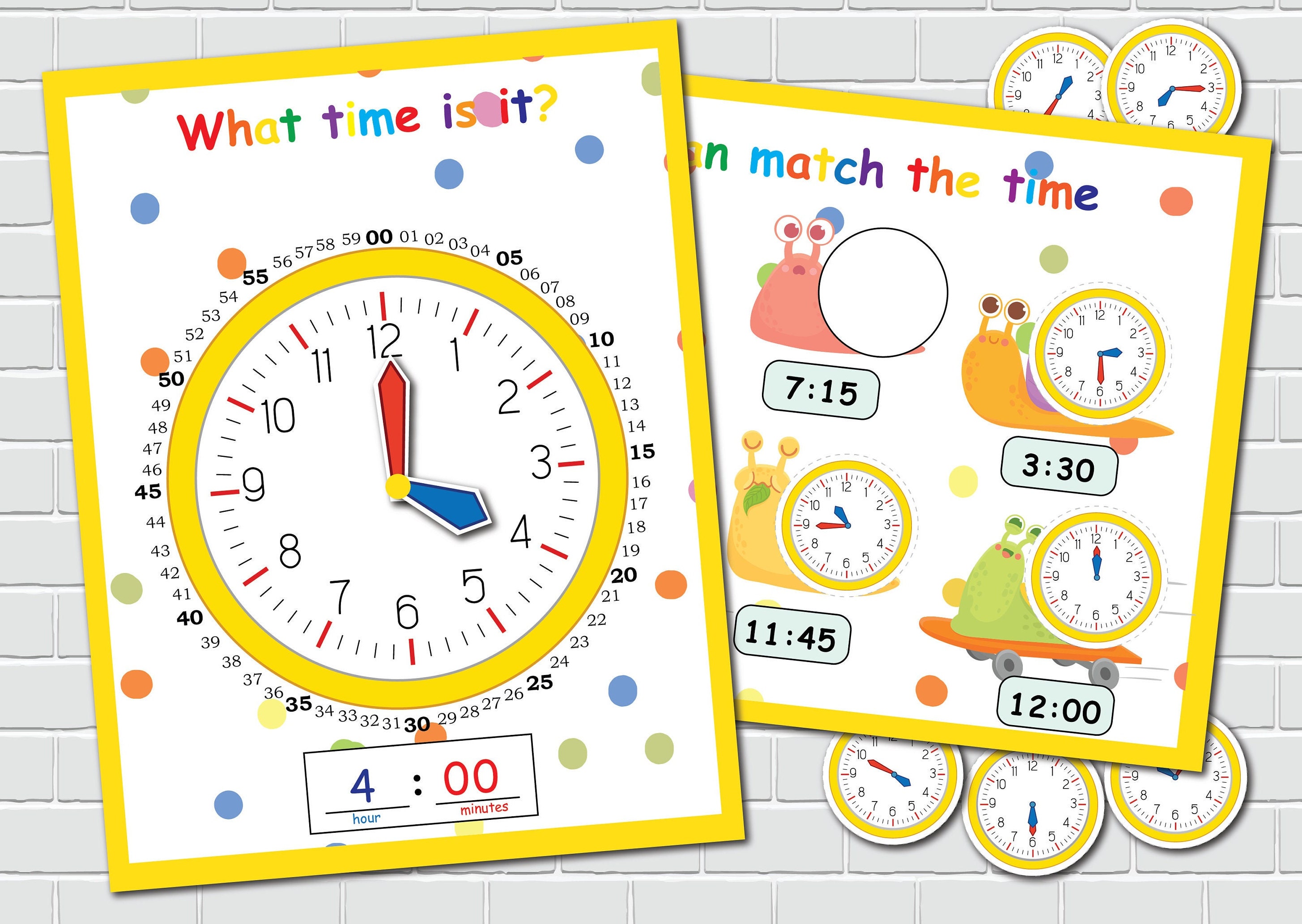 Printable Clock, Telling Time Learning Activities, Preschool Learning ...