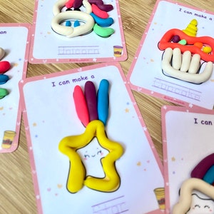 Unicorn Play Doh Mats, Printable Play Dough, Toddler Activities ...