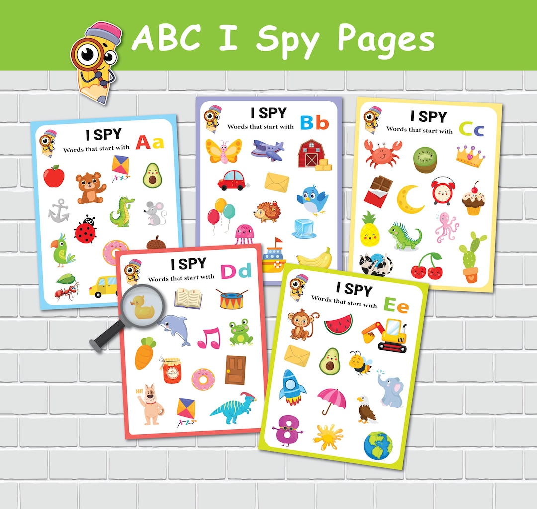 ABC I Spy Printable Activity for Kids, Alphabet Look and Find Game ...