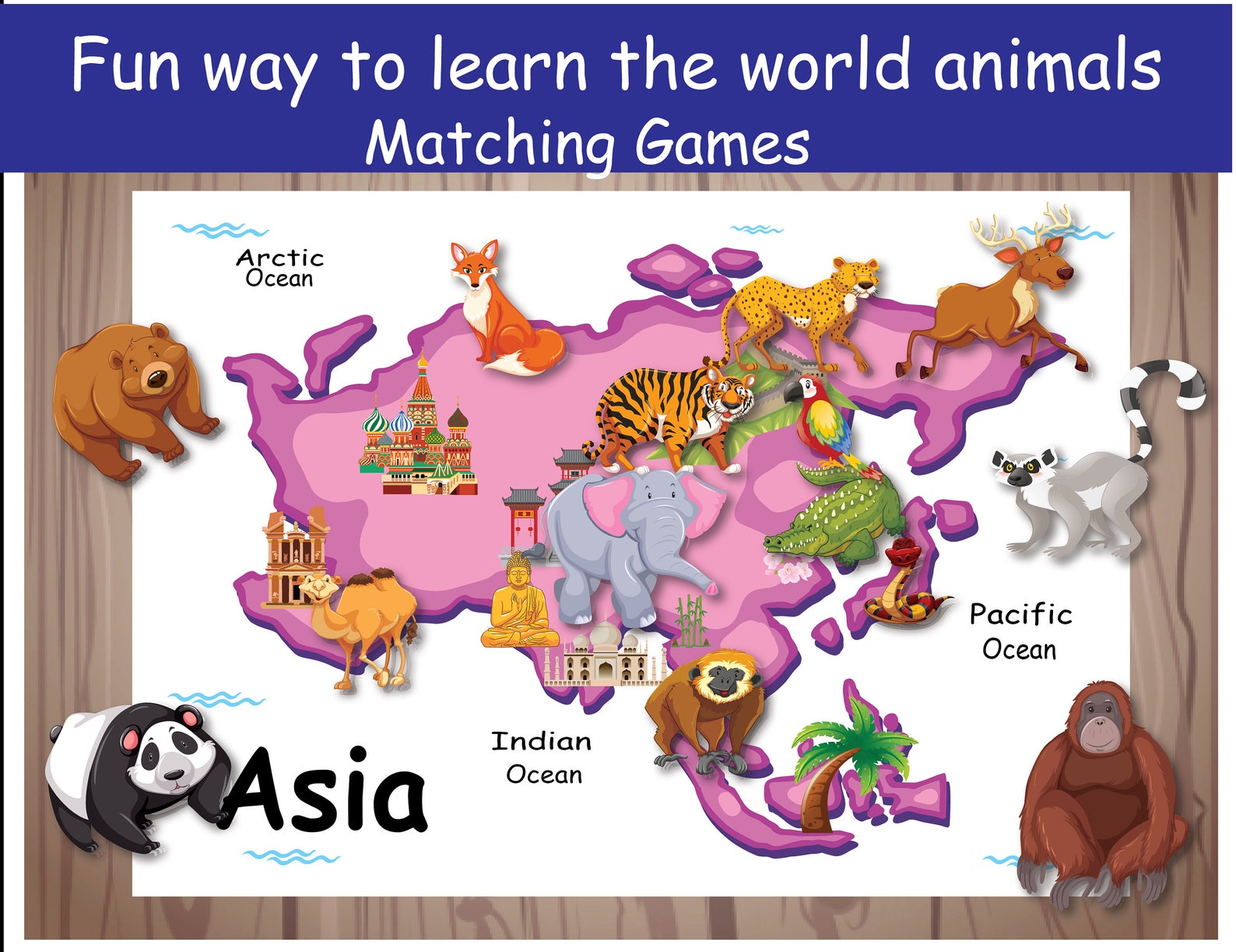Continents Busy Book Activity for Kids Learning Binder Pre-k Quiet Book ...