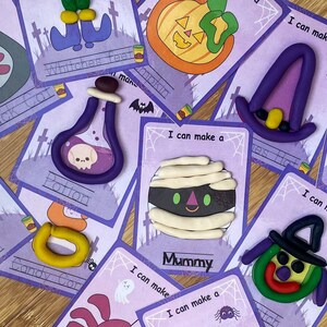 Halloween Play Dough Mats Printable Play Doh Preschool - Etsy