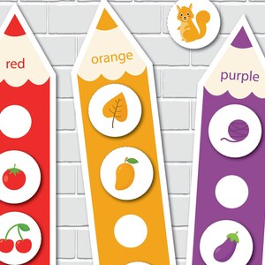 Colors Matching Activity, Montessori Materials, Toddler Printable ...