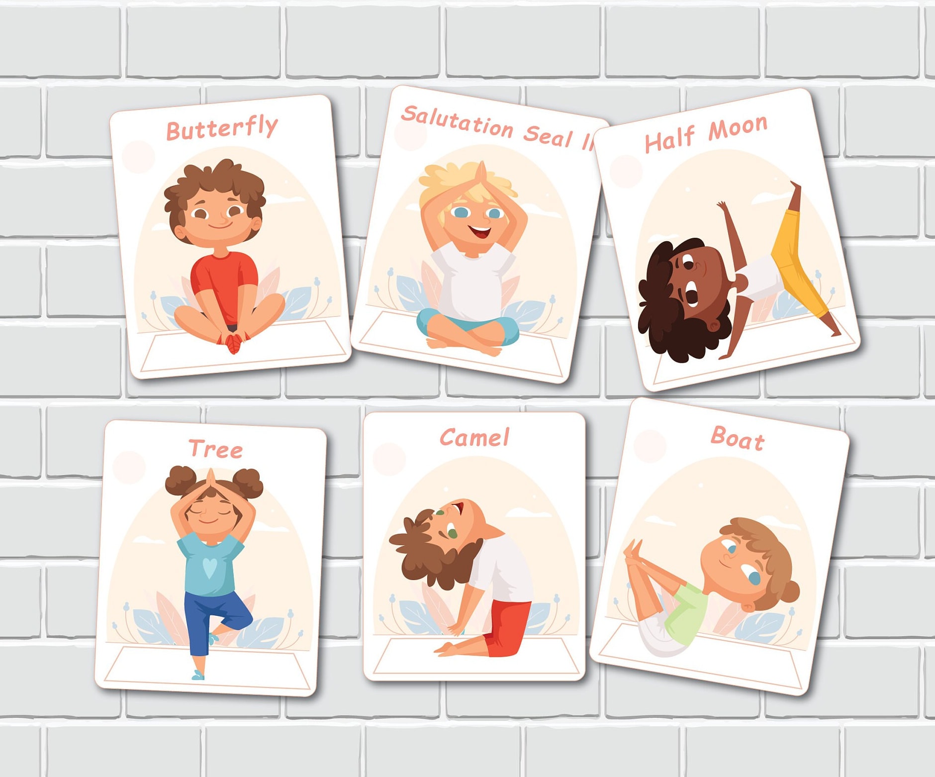 Kids Yoga Cards Yoga Poses Flashcards Printable Cards for - Etsy Canada