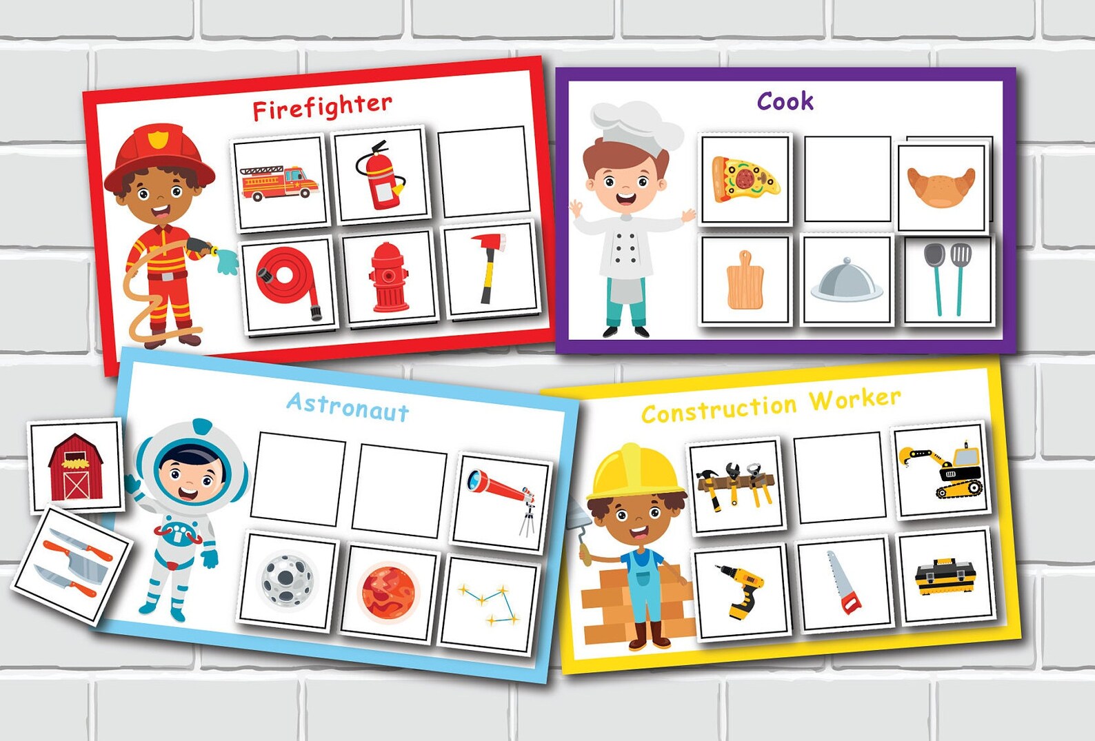 Community Helpers Preschool Sorting Mats. Professions - Etsy