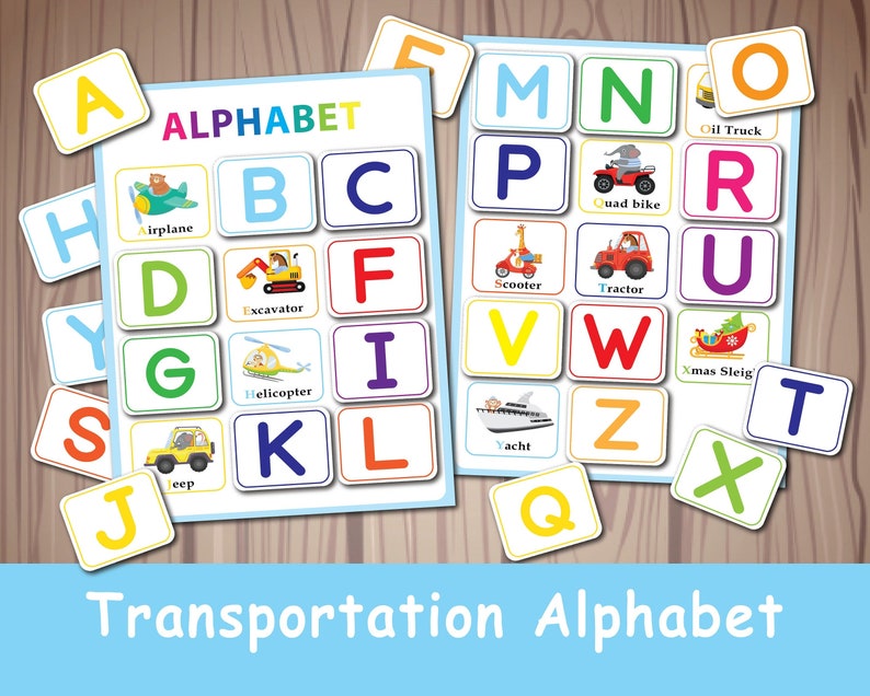 Alphabet Matching Game ABC Printable Activity Busy Book - Etsy