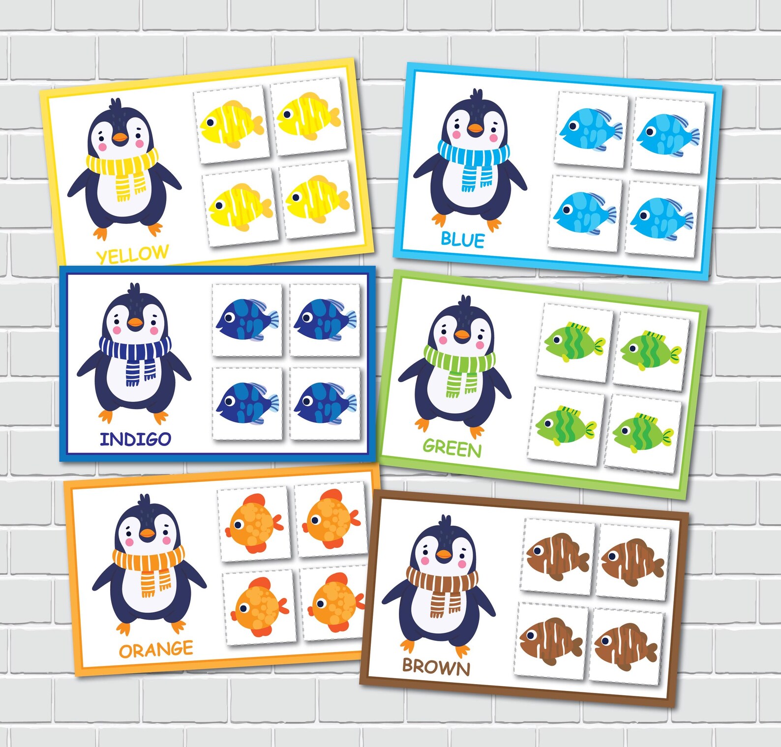 Penguin Color Matching Activity for Kids, Winter Activities, Toddler ...