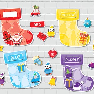 Christmas Color Matching Activity, Color Sorting Game for Kids, Toddler ...