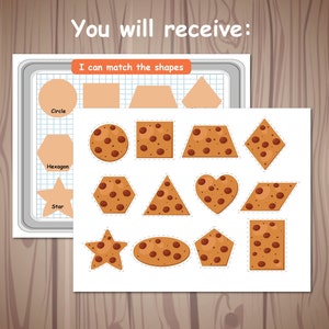 Cookies Shape Matching Activity, 2D Shapes, File Folder Games, Special ...