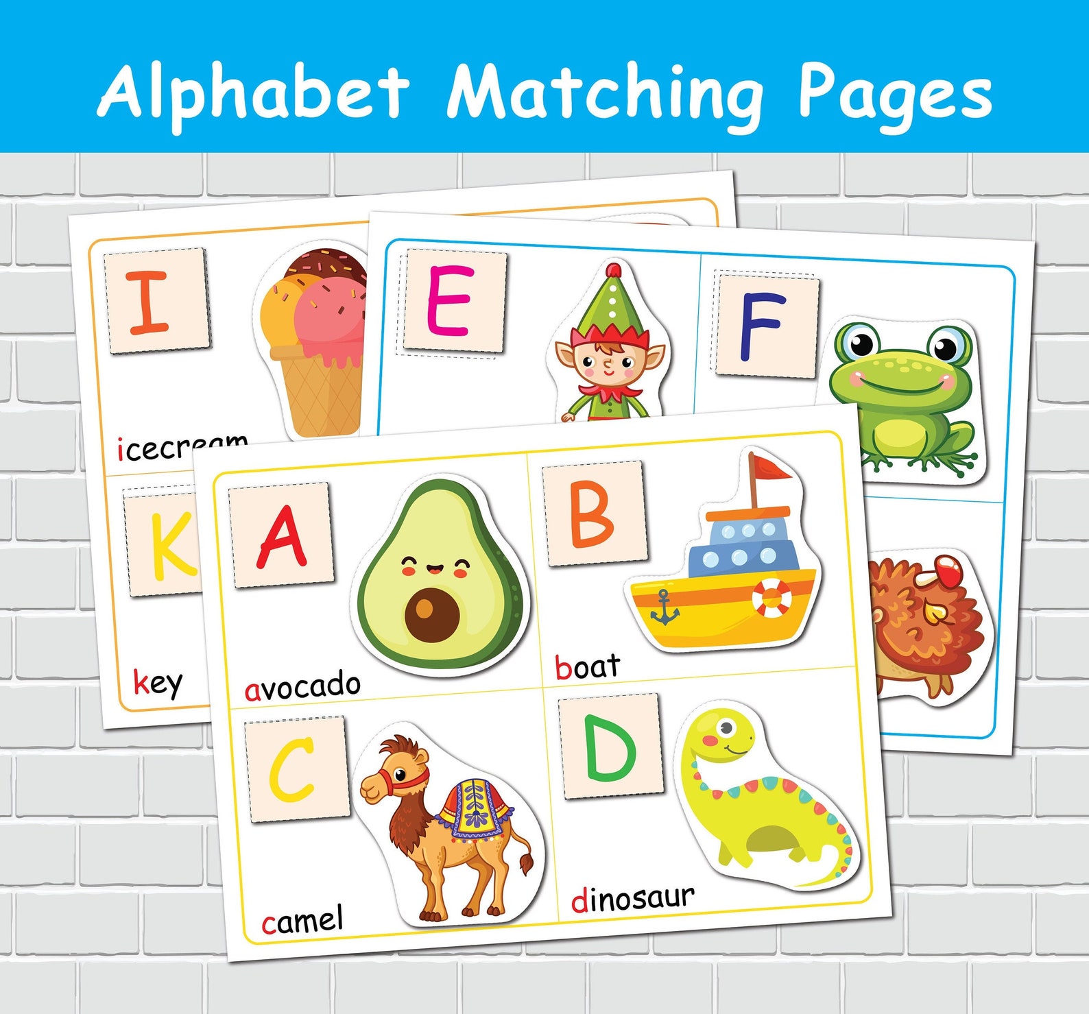 Alphabet Busy Book Pages Preschool Curriculum Toddler ABC - Etsy