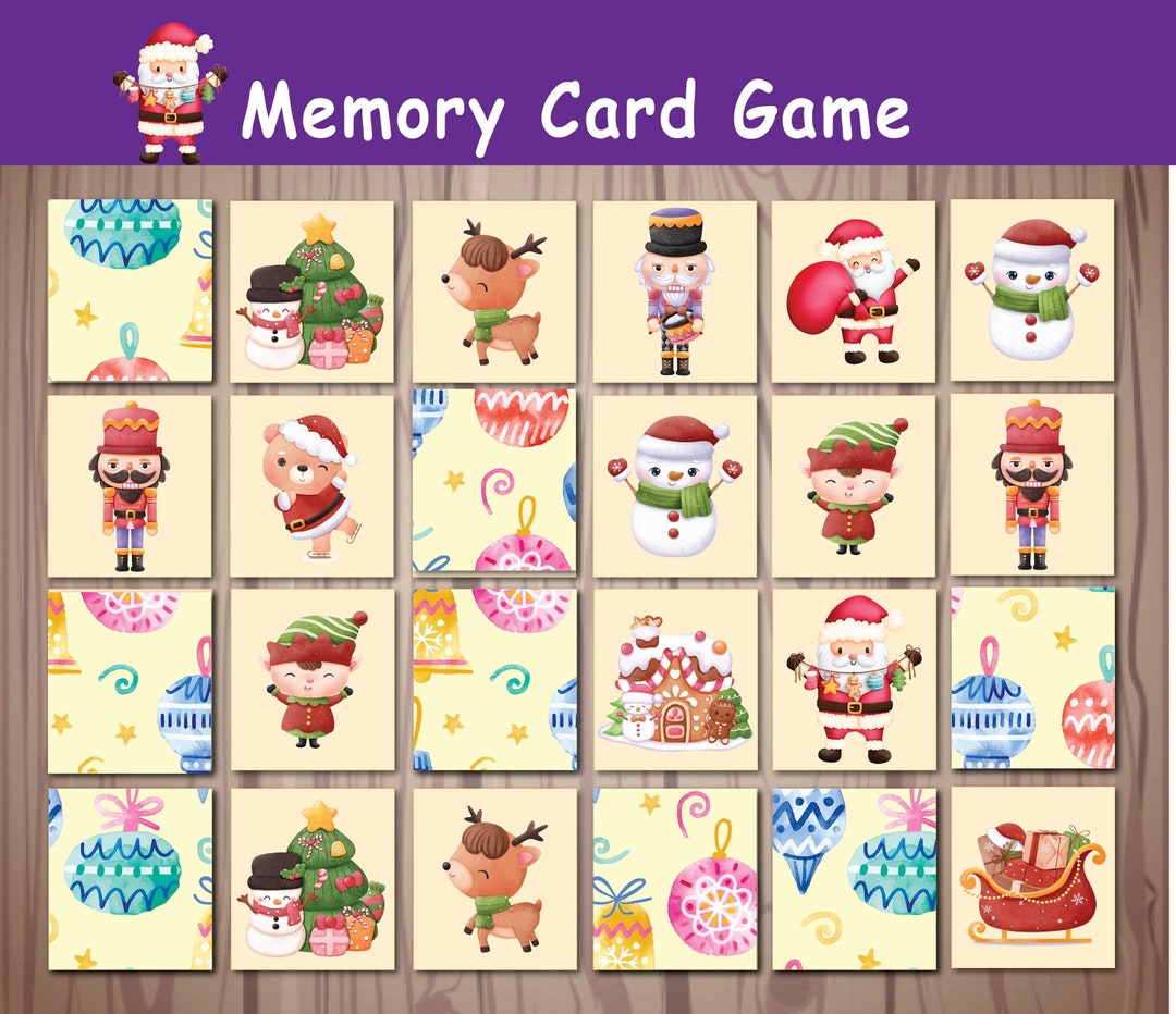 Christmas Memory Game, Printable Memory Cards, Toddler Quiet Time ...