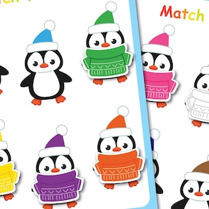 Penguin Color Matching Activity, Toddler Printable, Montessori ...