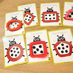 Ladybug Shapes Play Dough Mats, Summer Play Doh Activity, Preschool ...