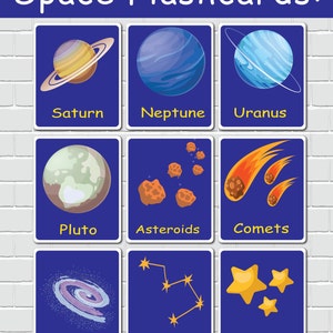 Outer Space Flashcards Montessori Material Homeschool Preschool ...